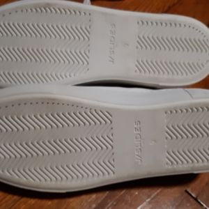 Shoes | New Jslides White Leather W Roses Sneakers 9 | Poshmark